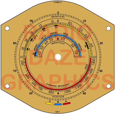 RCA C8-15,T10-1 Dial (Item: DS-A162) - Radio Daze LLC