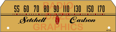 Setchell Carlson 417,427 Dial (Item: DS-A187) - Radio Daze LLC