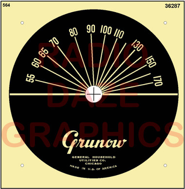 Grunow 564 Dial (Item: DS-A276) - Radio Daze LLC