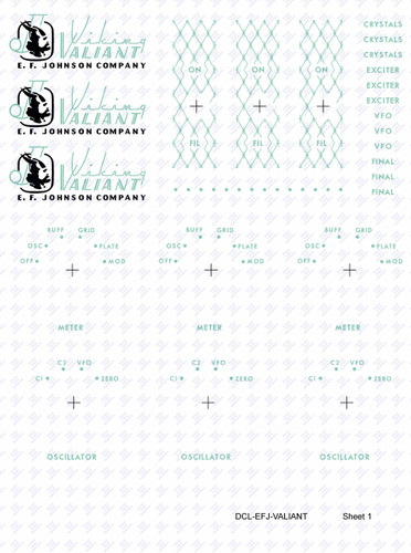 Johnson Viking Valiant Decal Set (DCL-EFJ-VALIANT) - Radio Daze LLC