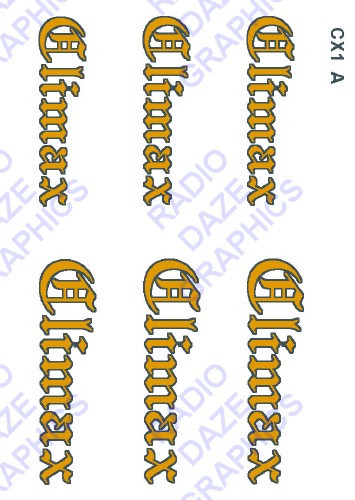 Climax-6 decals (Item: DCL-CX1) - Radio Daze LLC