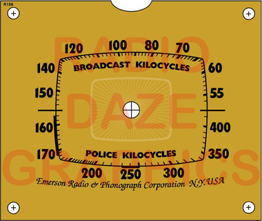 Emerson 167 Dial (Item: DS-A036) - Radio Daze LLC