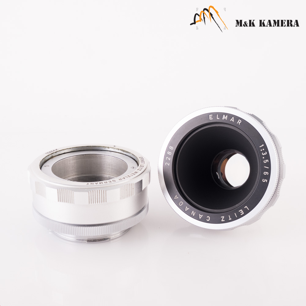 Leica Elmar Visoflex 65mm F/3.5 silver 11062N w/ 16464K focus adapter ...