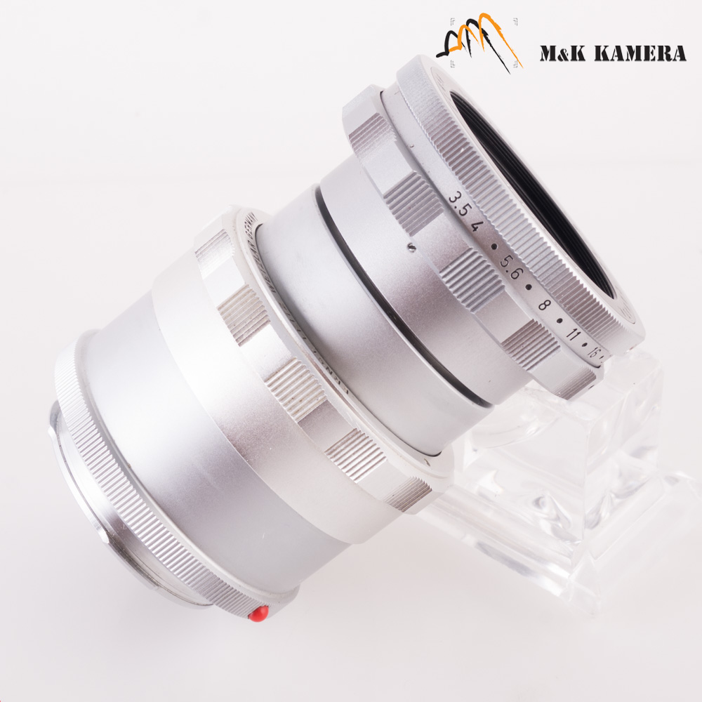 Leica Elmar Visoflex 65mm F/3.5 silver 11062N w/ 16464K focus adapter ...