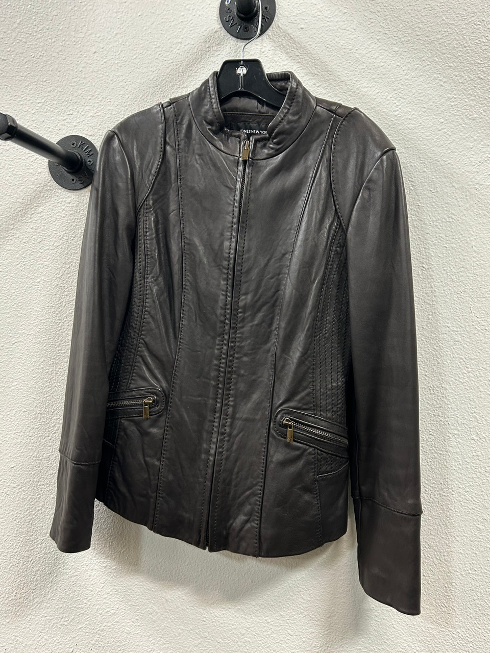Used Jones New York Leather Jacket M-8/10