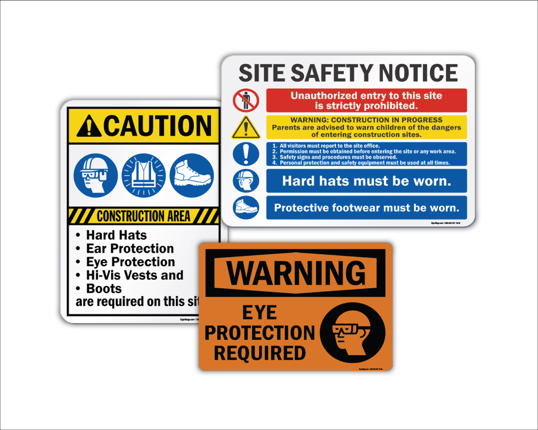 Notice signs: Forklift Safety Harness Must Be Used At All Times , Keep ...
