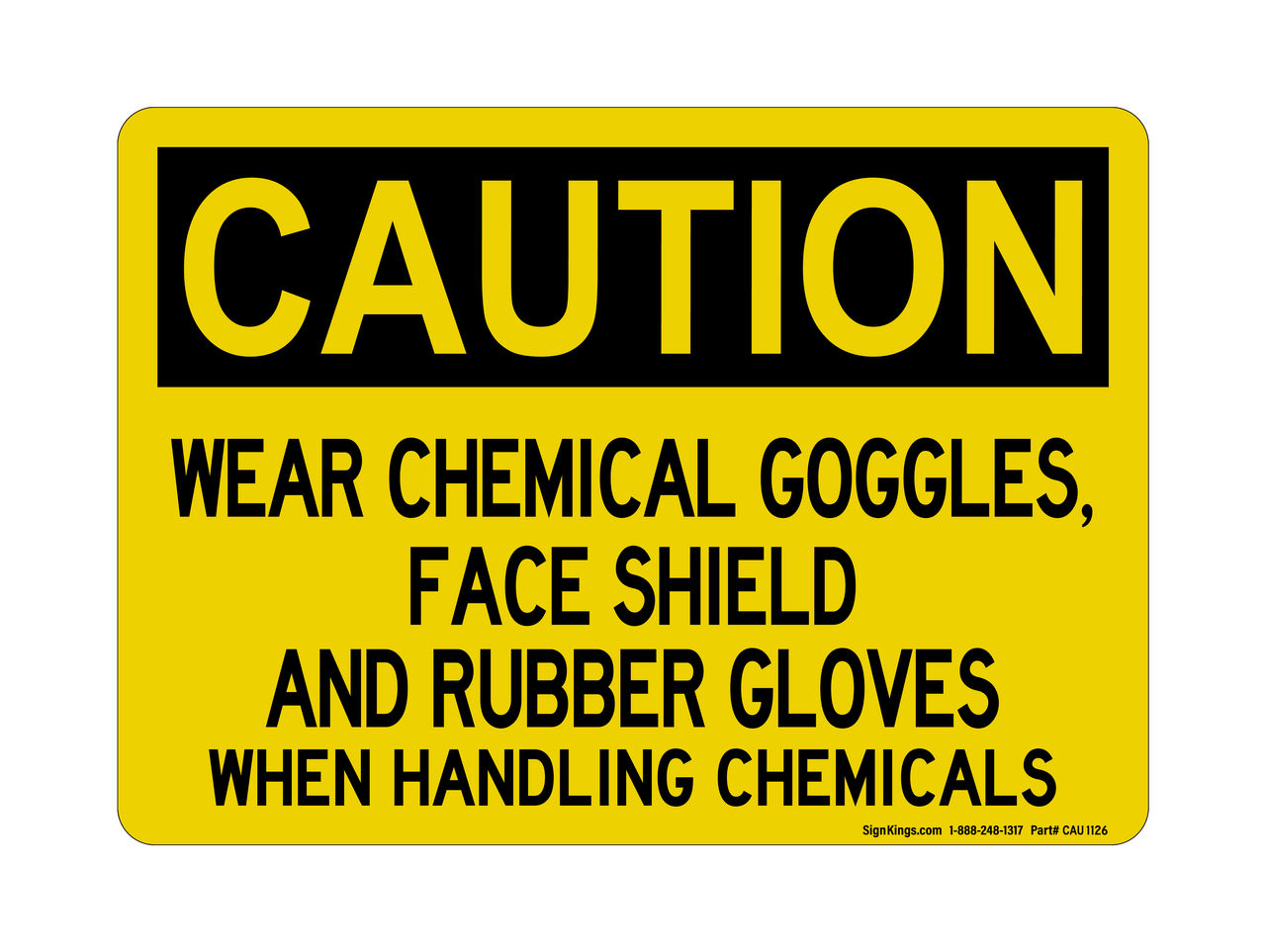 Wear Chemical Goggles, Face Shield And Rubber Gloves When Handling ...