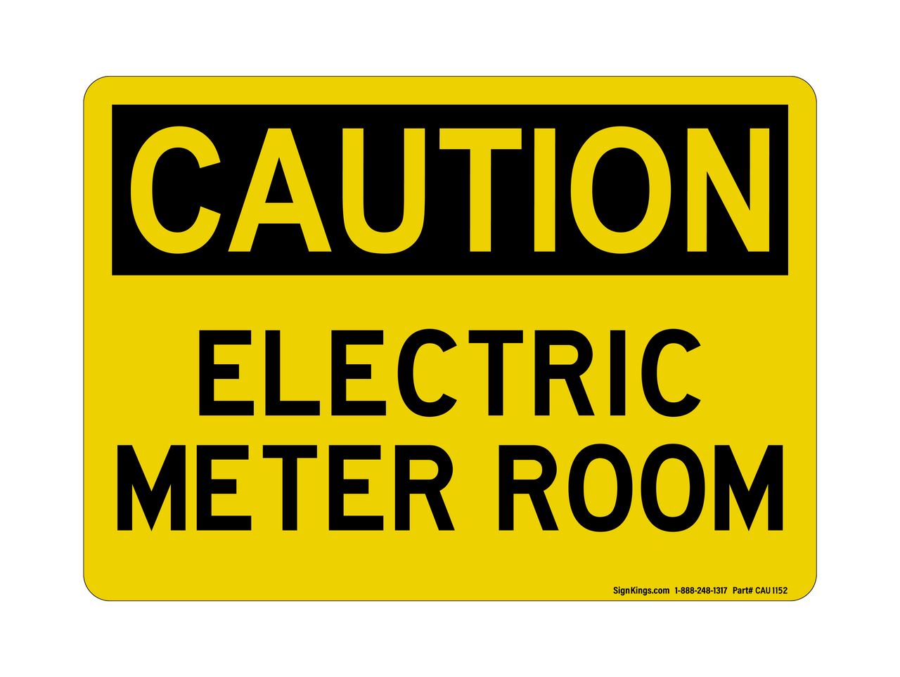 Electric Meter Room, OSHA Caution Sign