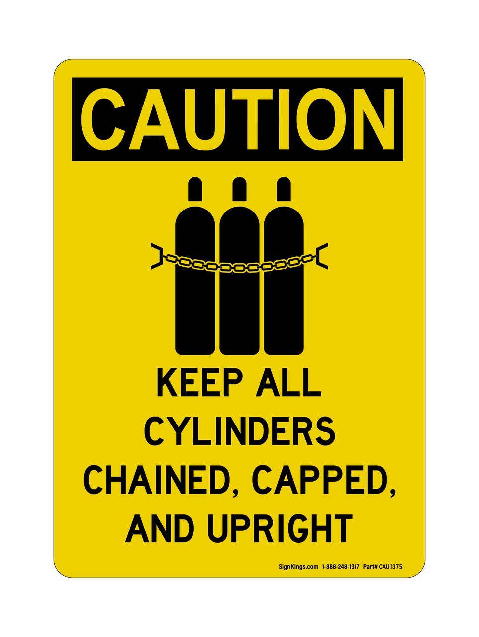 Keep All Cylinders Chained, Capped, And Upright (Chained Tanks Symbol ...