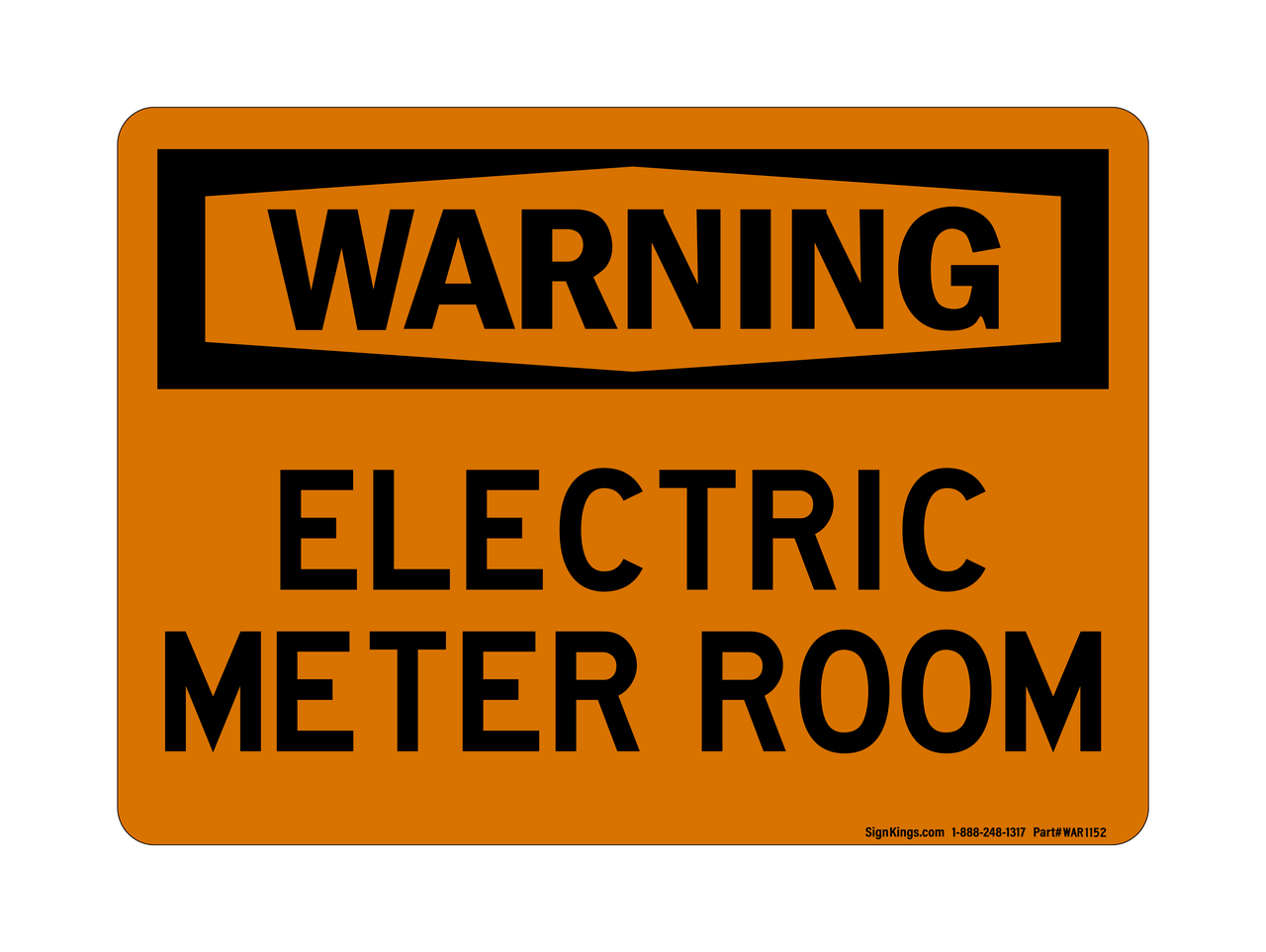 Electric Meter Room, OSHA Warning Sign