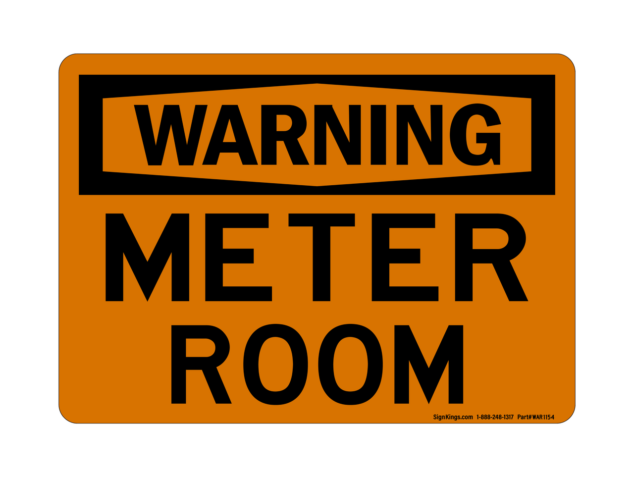 Meter Room, OSHA Warning Sign
