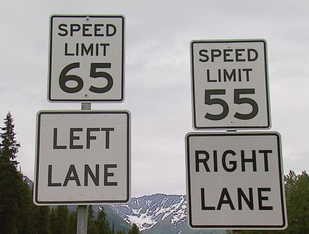 65 MPH Speed Limit Sign,