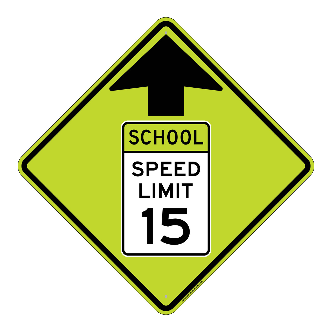 15 MPH School Speed Limit Sign, MUTCD Compliant