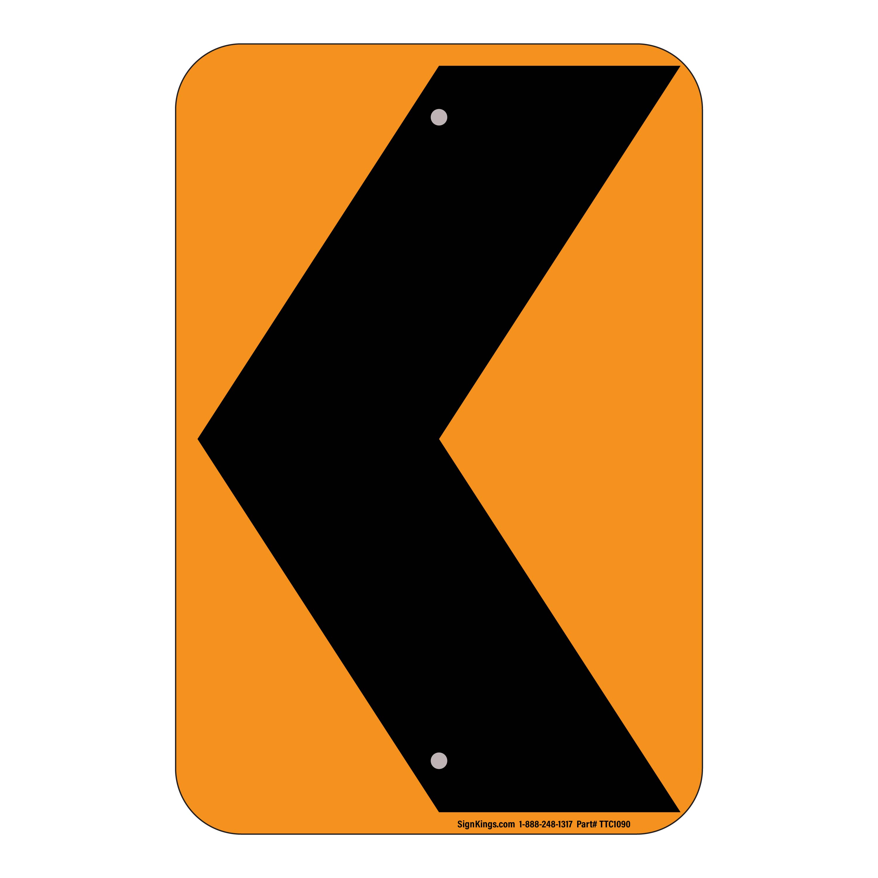 Sharp Left Curve Warning,