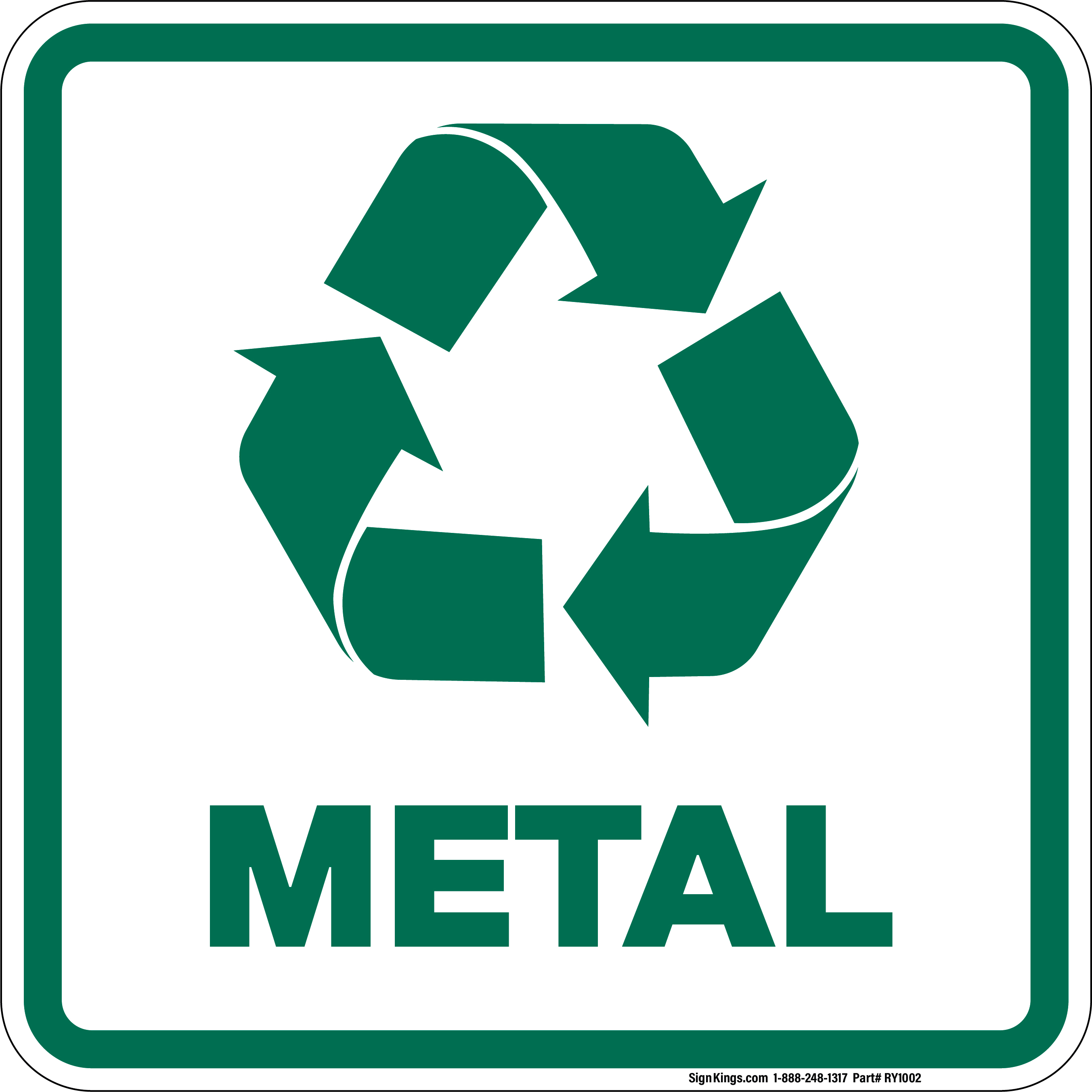 Recycle-Metal, Recycling Sign