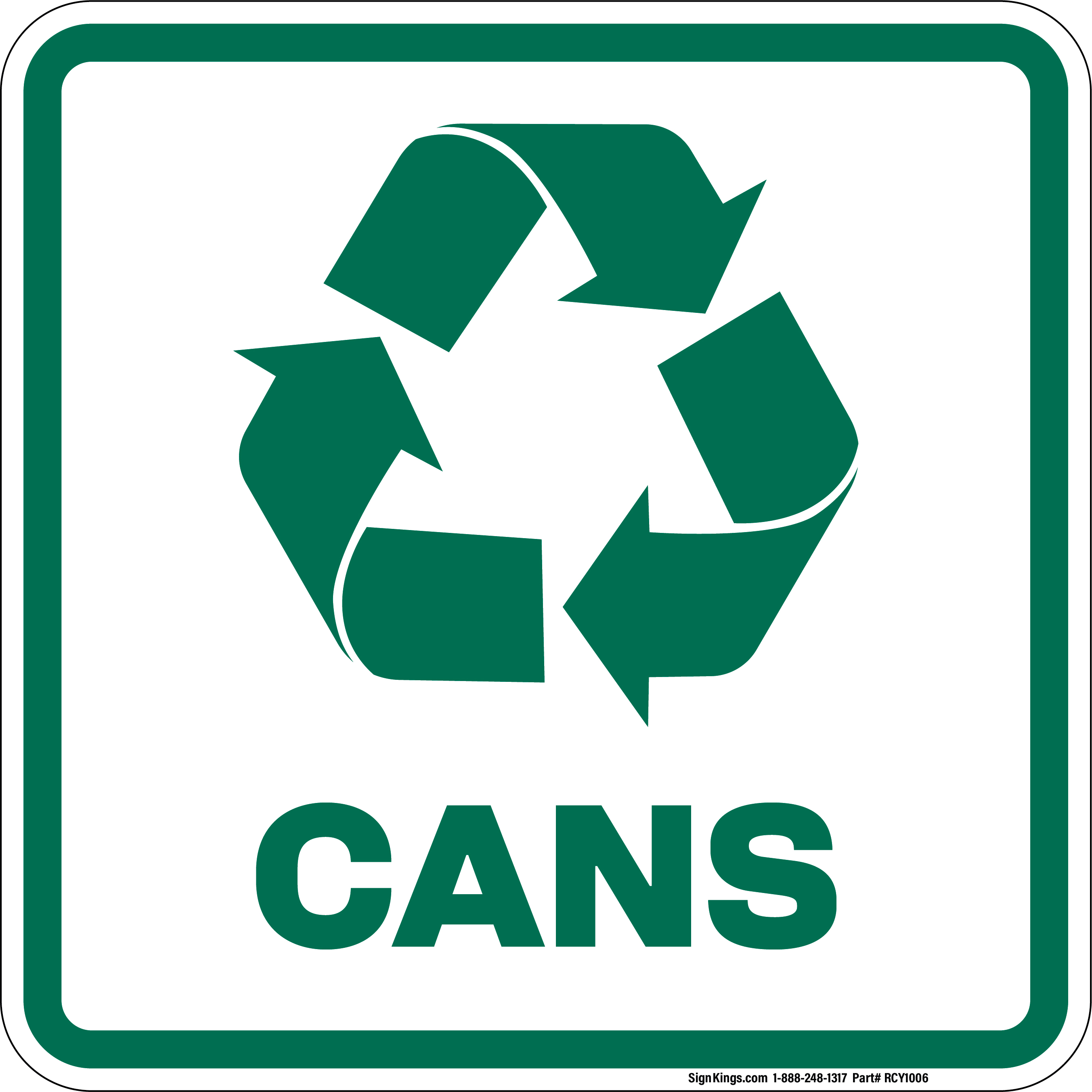 Recycle-Cans, Recycling Sign