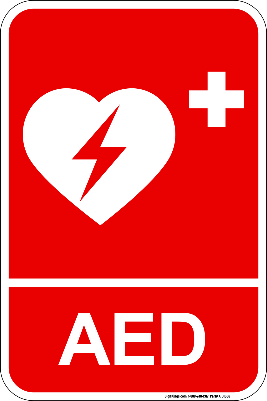 AED Defibrillator Red, First Aid
