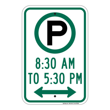 Pay Parking Timed Parking (Double Arrow Left & Right) With Symbol ...