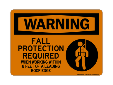 Fall Protection Required When Working Within 8 Feet Of A Leading Roof ...