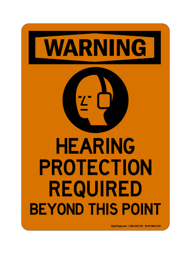 Hearing Protection Required Beyond This Point (PPE Symbol), OSHA ...