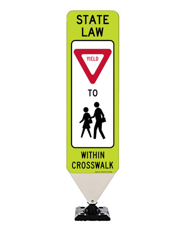 State Law Yield to Pedestrians within Crosswalk (Yield Symbol) Sign ...