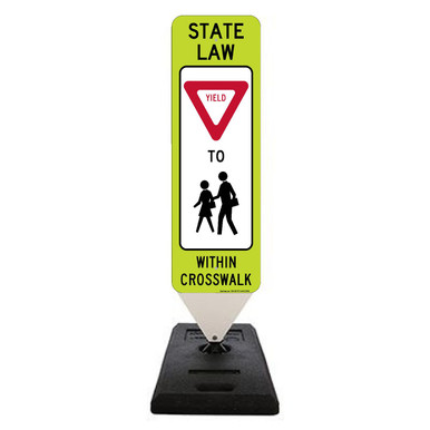 State Law Yield to Pedestrians within Crosswalk (Yield Symbol) Sign ...