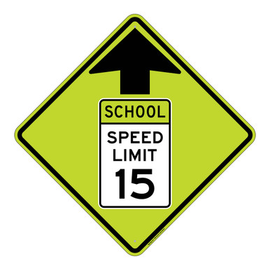 15 MPH School Speed Limit Sign, MUTCD Compliant Traffic Control Signs ...