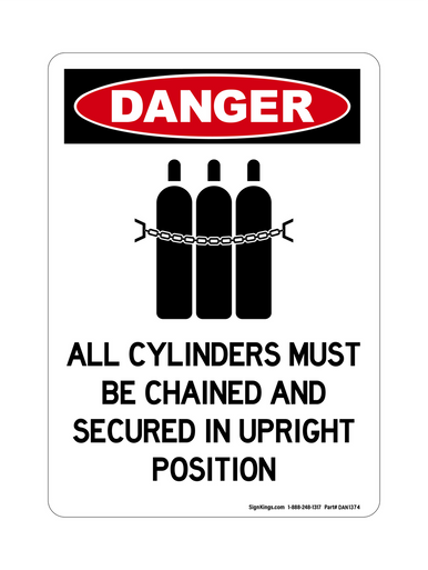 All Cylinders Must Be Chained And Secured In Upright Position (Chained ...