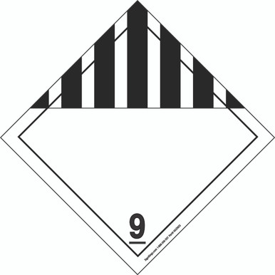 Hazard Class 9 Miscellaneous, Hazmat Placard