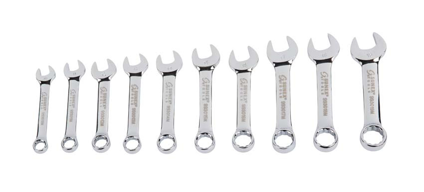 [PN: 9930m] SUNEX Tools 10 PC. METRIC STUBBY FULL POLISH COMBINATION ...