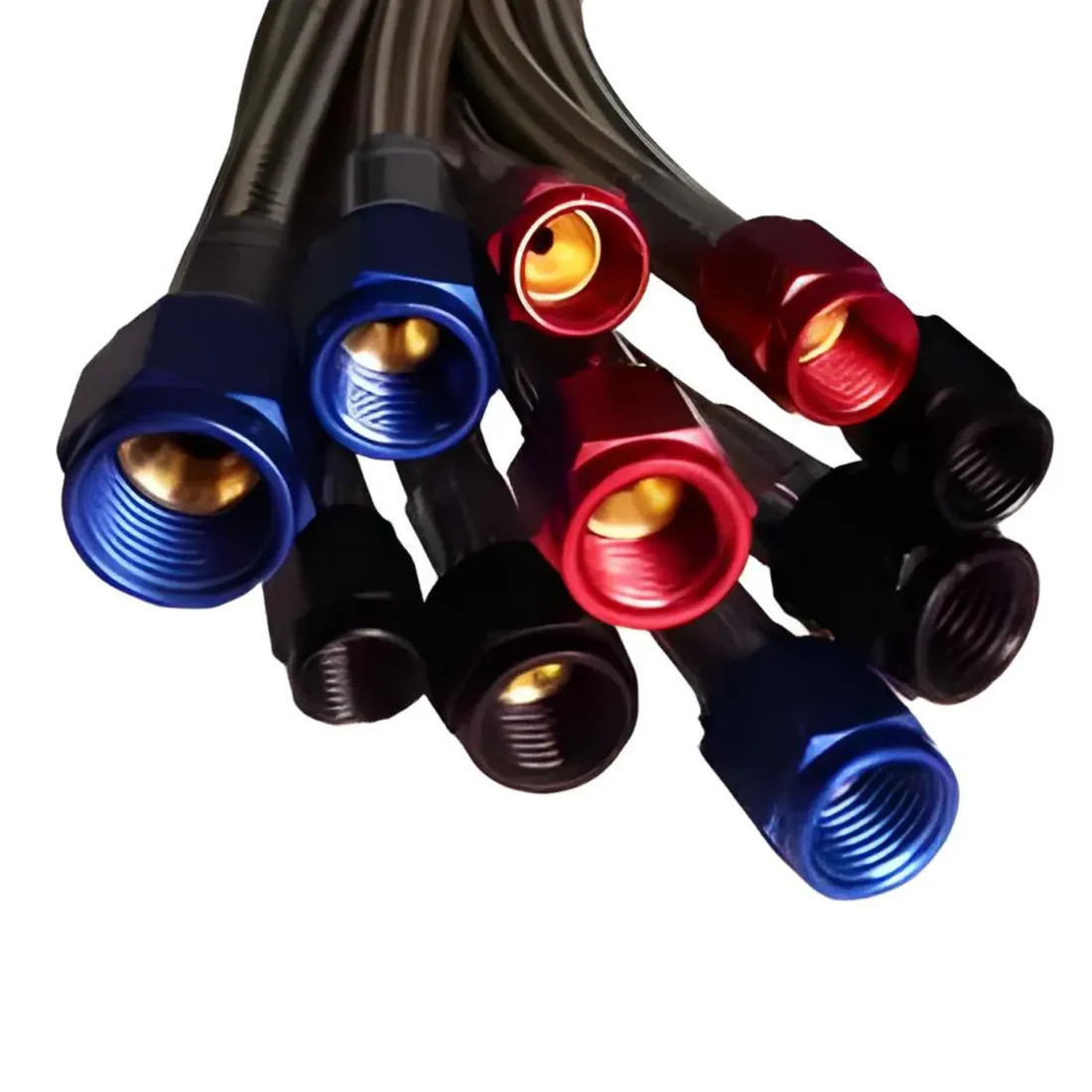 [PN: 00-20348] Race Stainless Steel Braided Hose (Red Fitting)