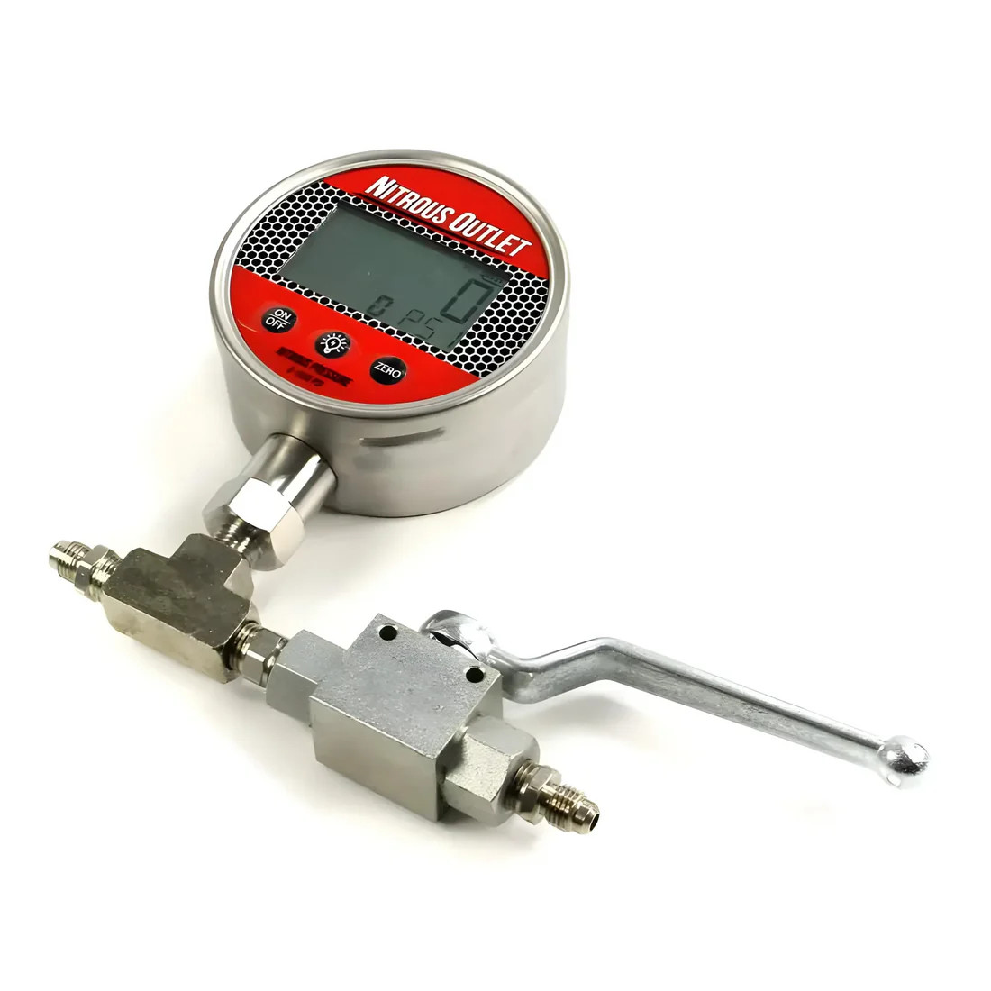 [PN: 00-63016-4] Digital Inline Nitrous Pressure Gauge & Shutoff Valve ...