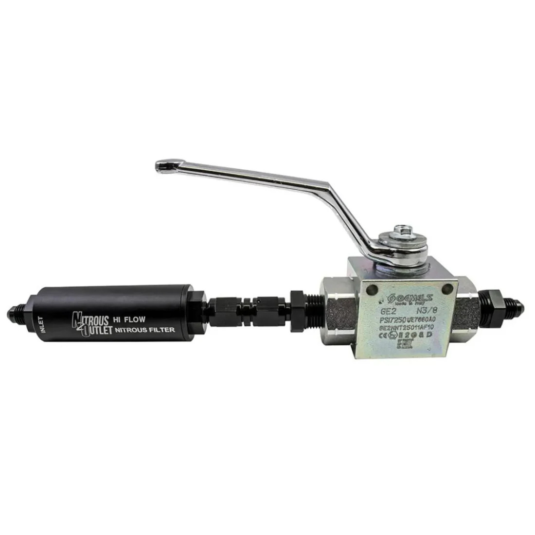 [PN: 00-65010] Carbon Steel Safety Shut Off Ball Valve With 4AN Filter