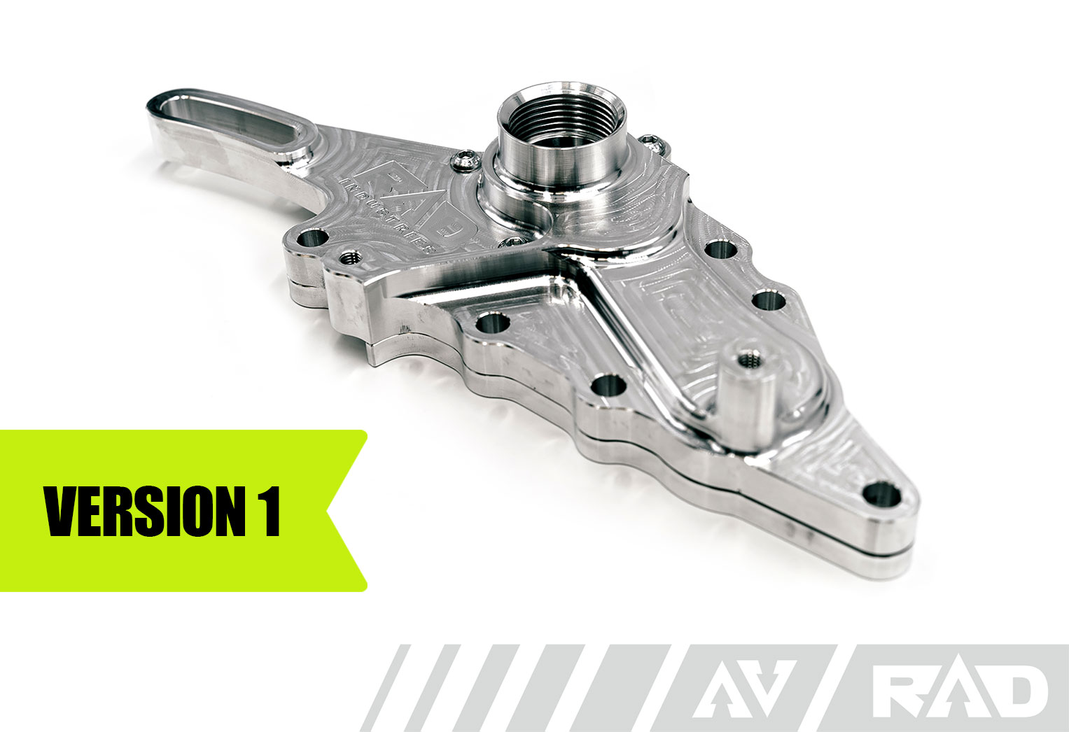 V1 RAD Industries 2JZ Billet Water Inlet Alternator Bracket