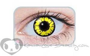 CrazyLab Black Wolf Yellow Circle Lenses