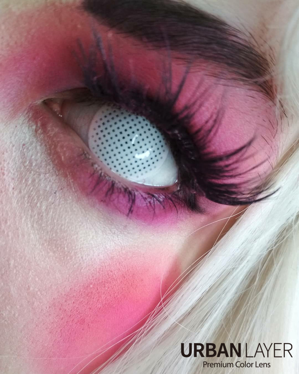 CrazyLab White Mesh SFX Circle Lenses
