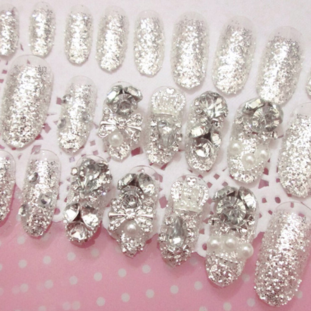 Rhinestone 3D Decoden Acrylic Nails