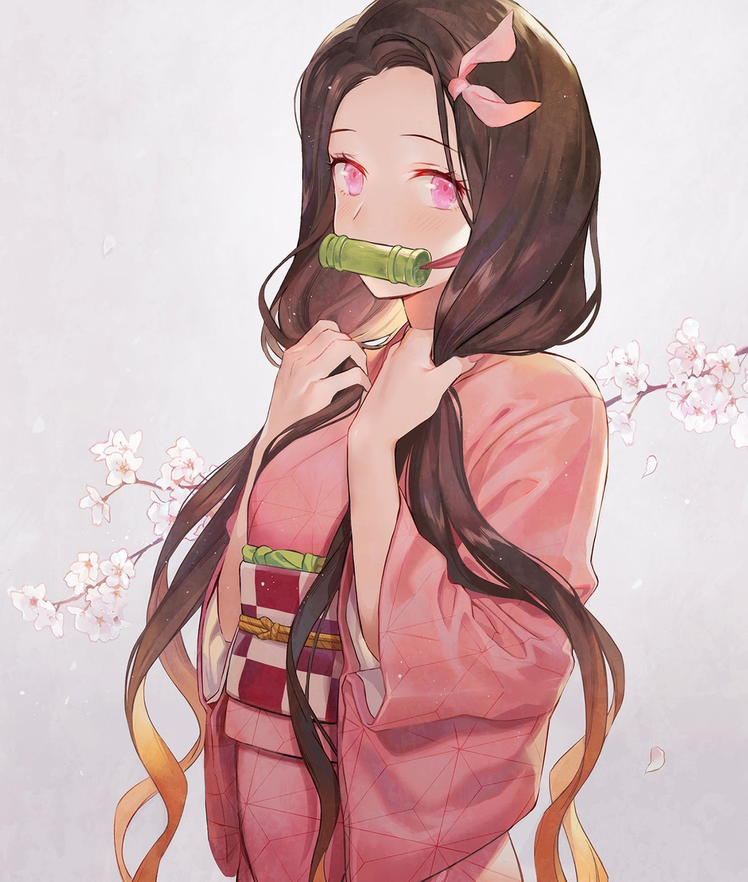 CrazyLab Nezuko Pink Demon Slayer Cosplay Circle Lenses