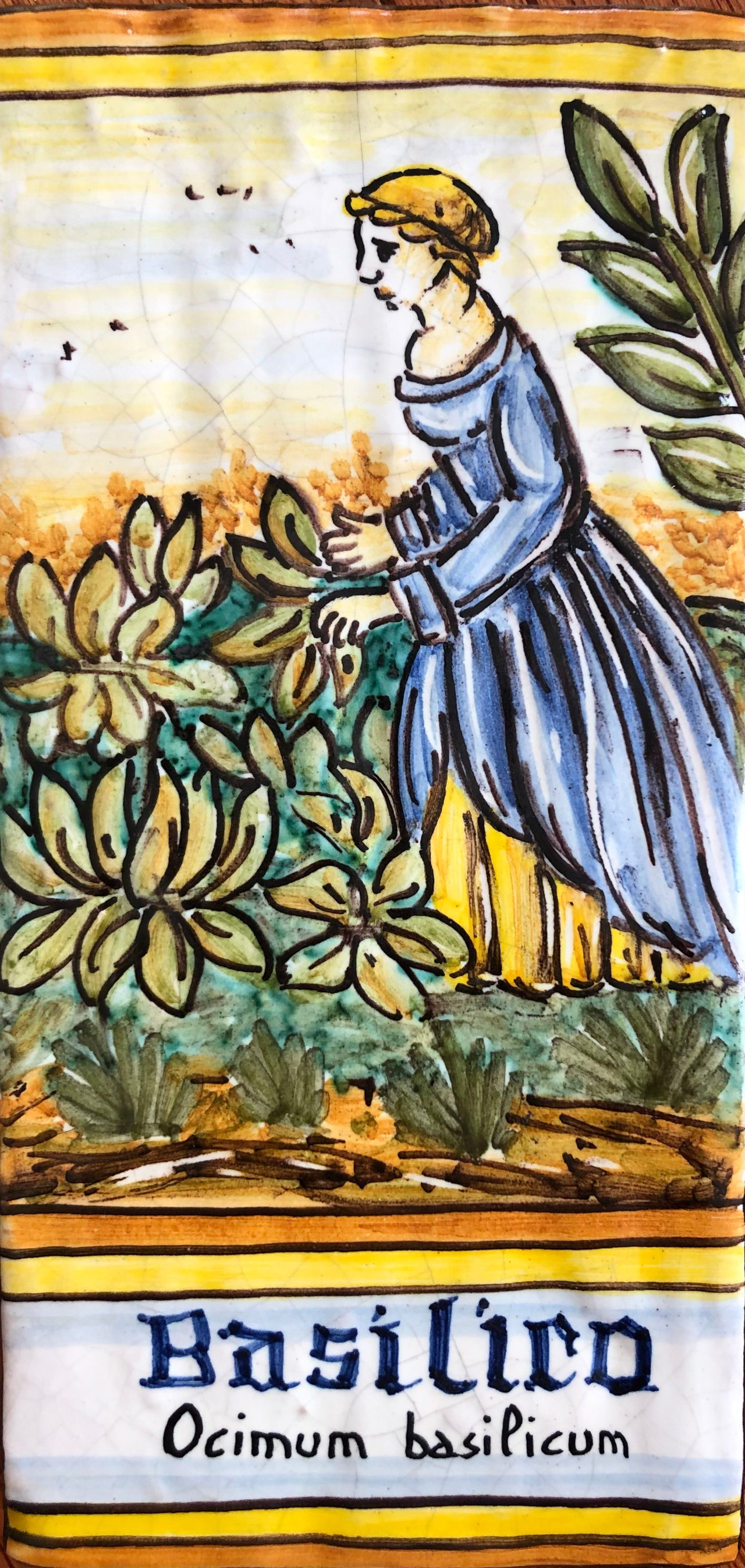 Botanicals & Herbs Decorative Tiles : Handcrafted Italian Ceramics