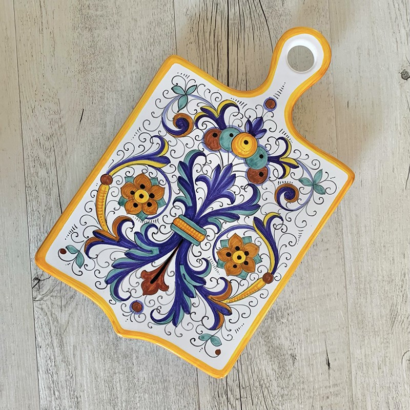Italian Ceramic Cheese Plate Rectangle - Ricco - Fratelli Mari