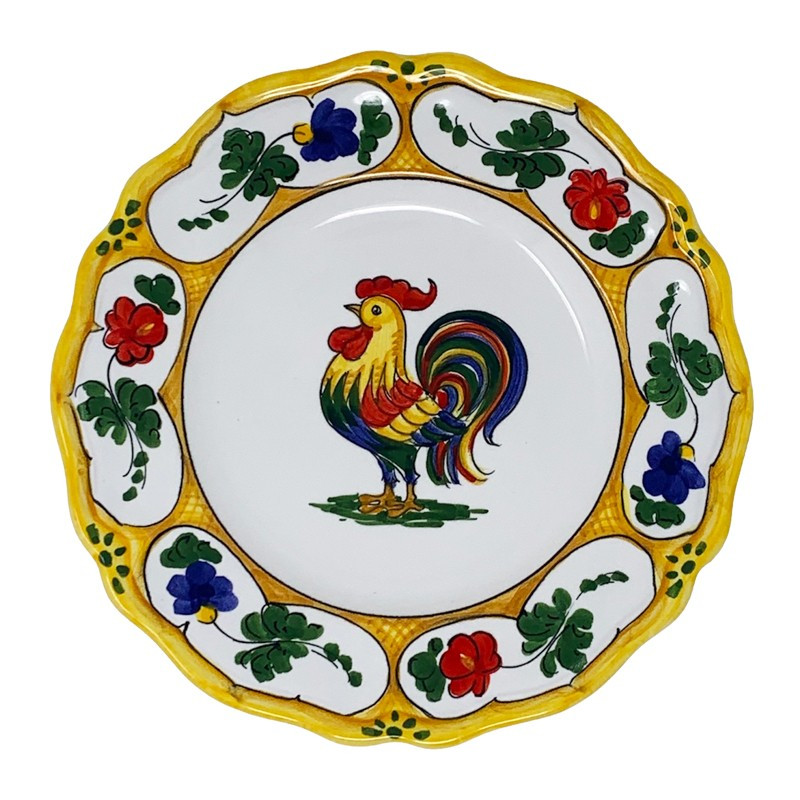 Italian Ceramic Country Rooster - Fratelli Mari - Pasta/Soup Plate