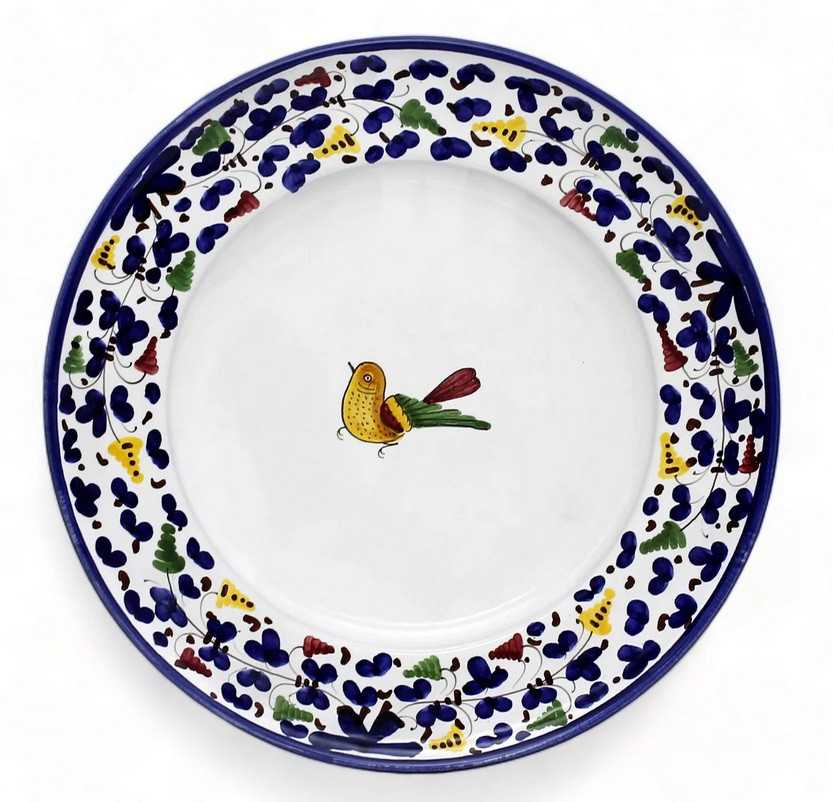 Italian Ceramic Dinner Plate - Arabesco Blue