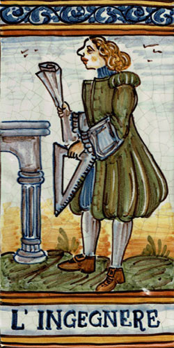 Italian Ceramic Engineer Male Tile - L'INGEGNERE