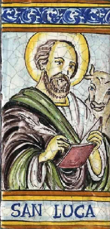 Italian Ceramic Saint Tile Luke Tile - SAN LUCA