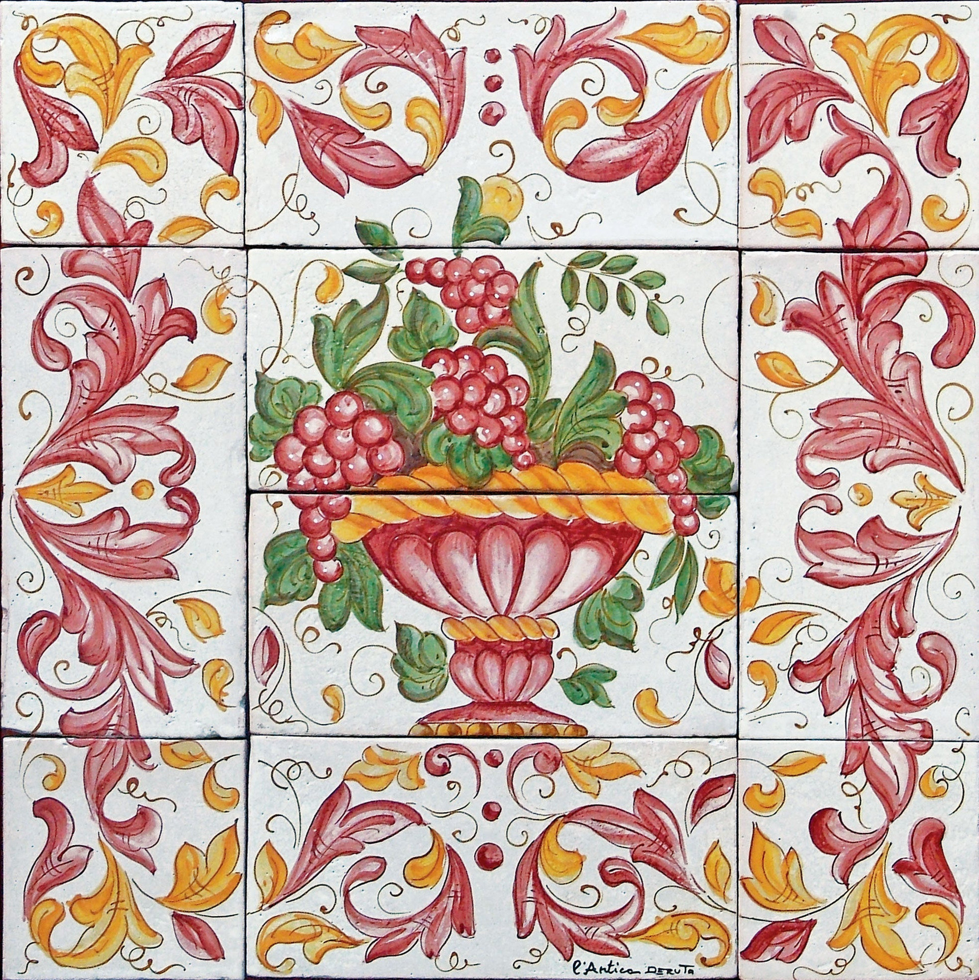 Italian Ceramic Tiles Hand Painted Deruta Tiles
