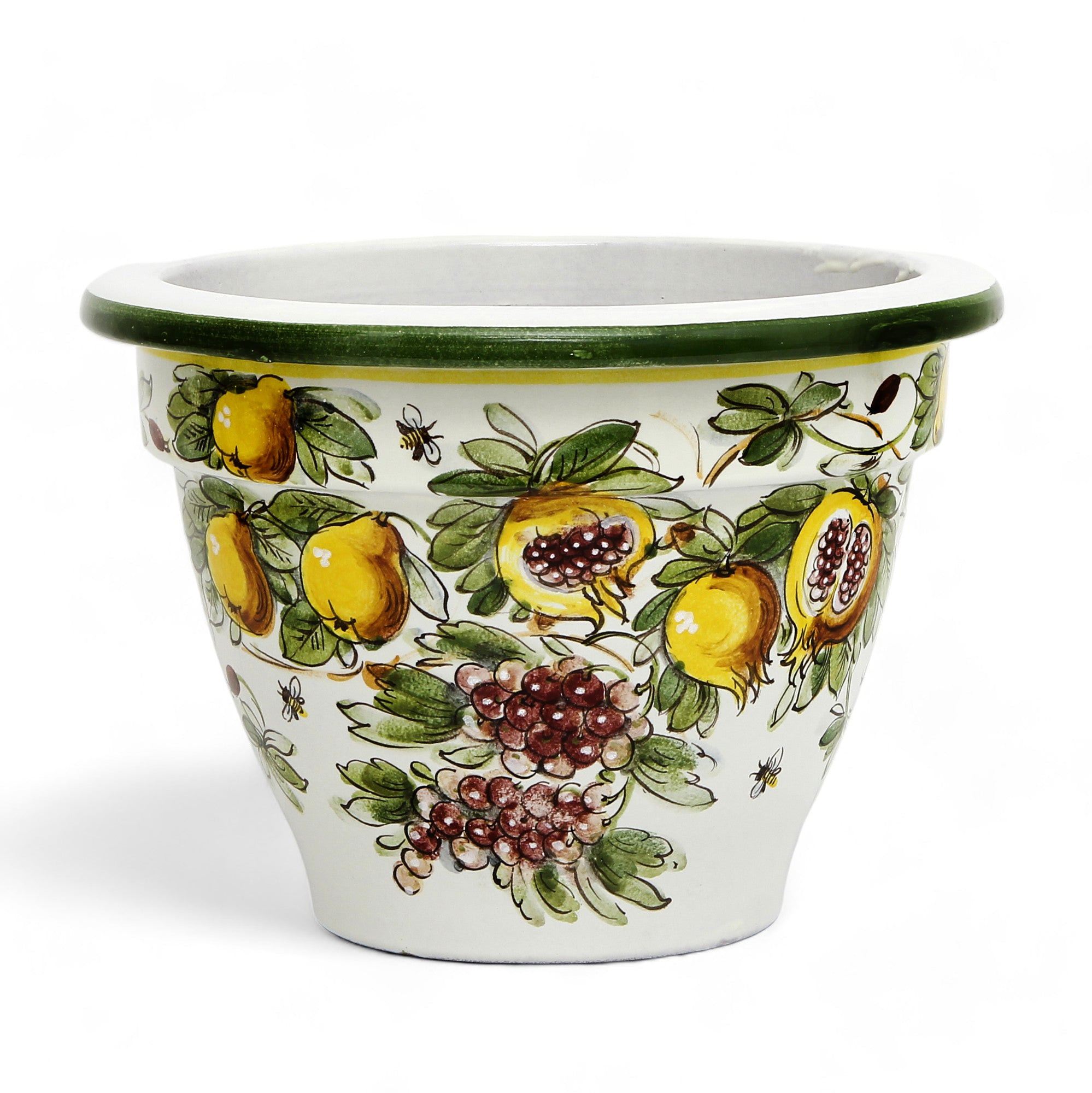 Italian Ceramic Planter - Toscana Round Tuscan Planter - Campana "Miele ...