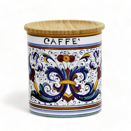Ricco Bamboo Sealed Canister - Cafe (Coffee) - Italian Ceramics