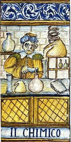Italian Ceramic Chemist Tile - IL CHIMICO