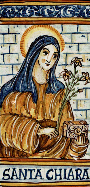 Italian Ceramic Saint Tile Clare Tile - SANTA CHIARA