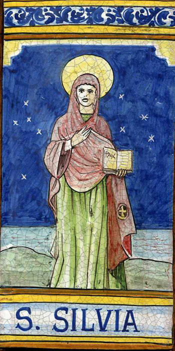 Italian Ceramic Saint Tile St. Sylvia Tile - St. Silvia (Patron of ...
